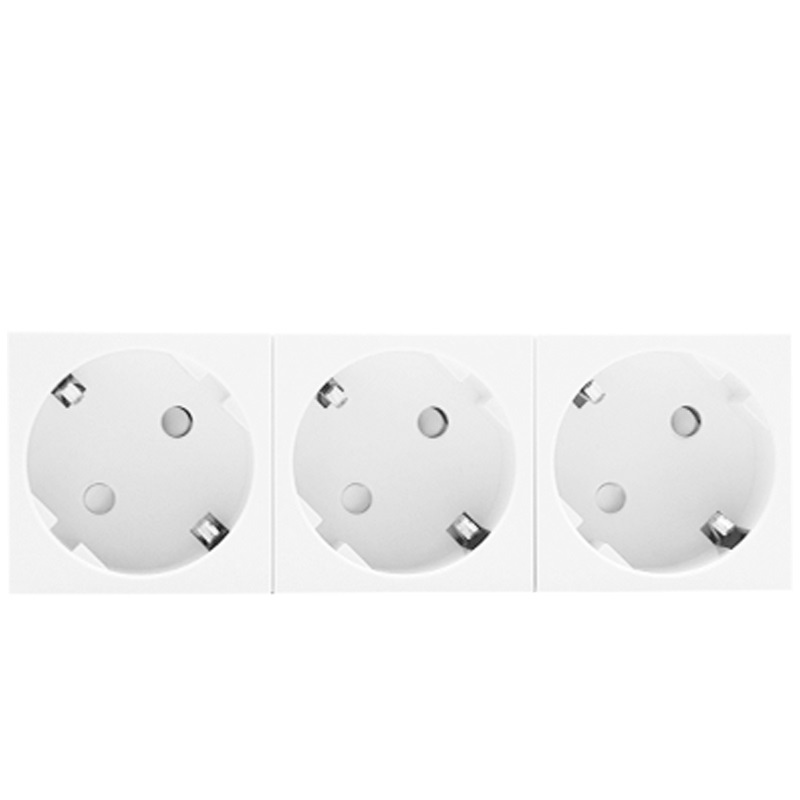 F6-D3/Schuko socket 45°(three gang)-Products-Sinoamigo Electric